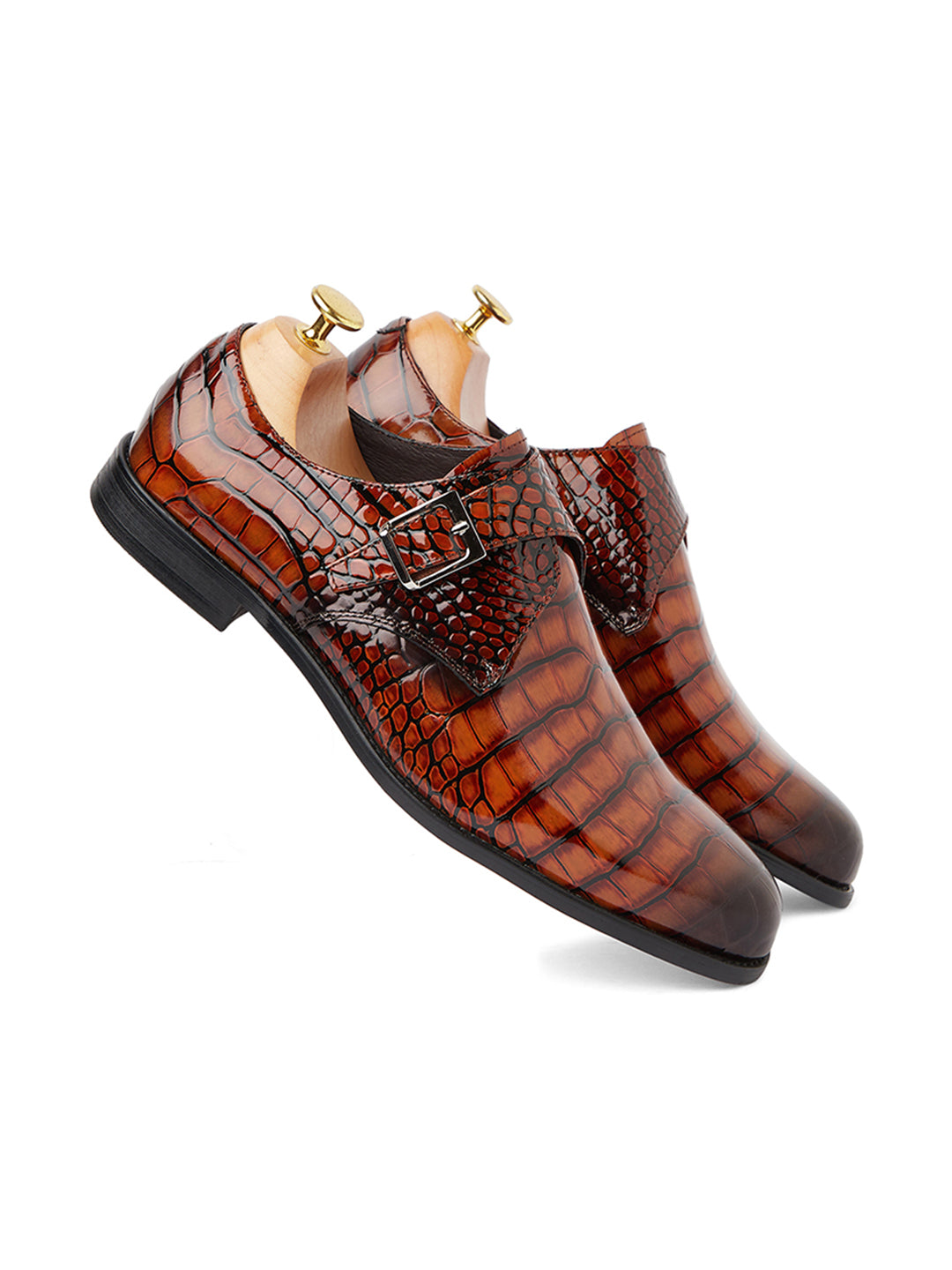 Patina The Penne Patent Monk Brown – Vantier Shoes